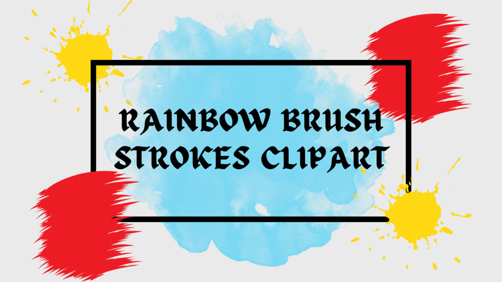 Rainbow Brush Strokes Clipart