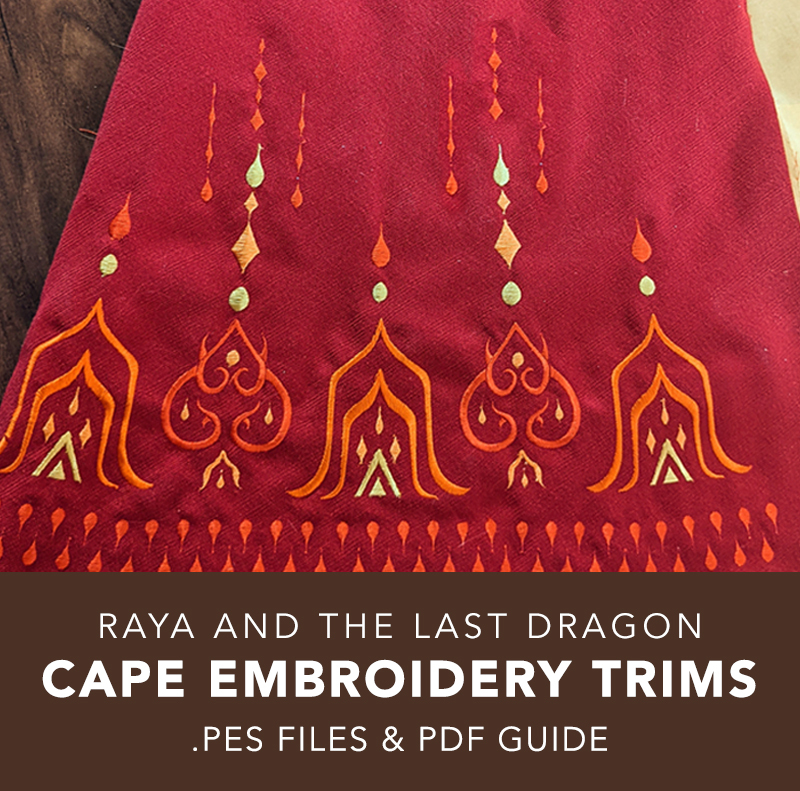 Raya cape embroidery files