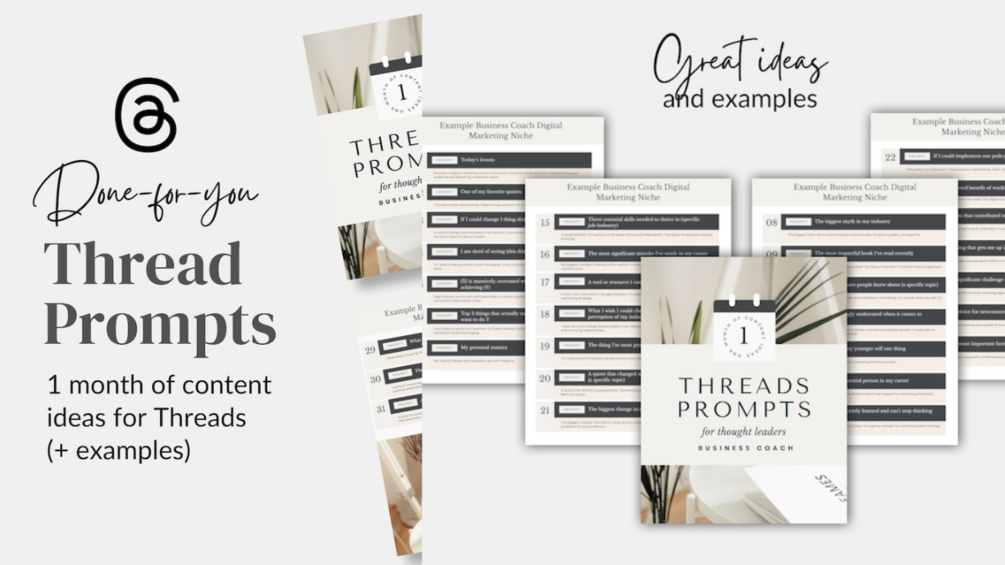 Thread Prompts, Threads Ideas for Business, Social Media Content Ideas ...