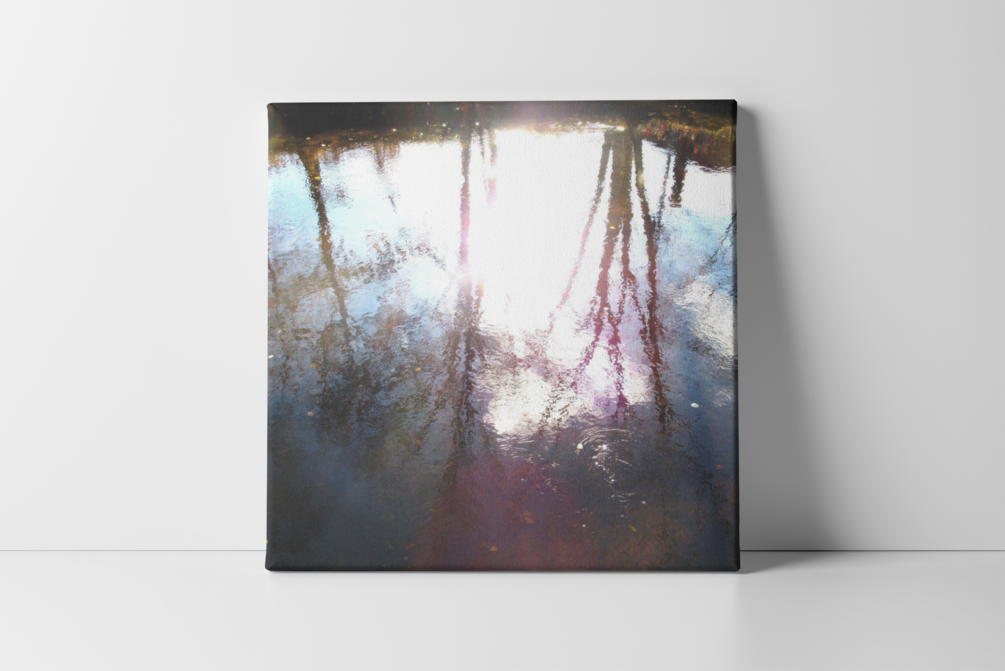 Psychedelic Lake – Trippy Reflection Art Print (Mask by Mack Escrow)