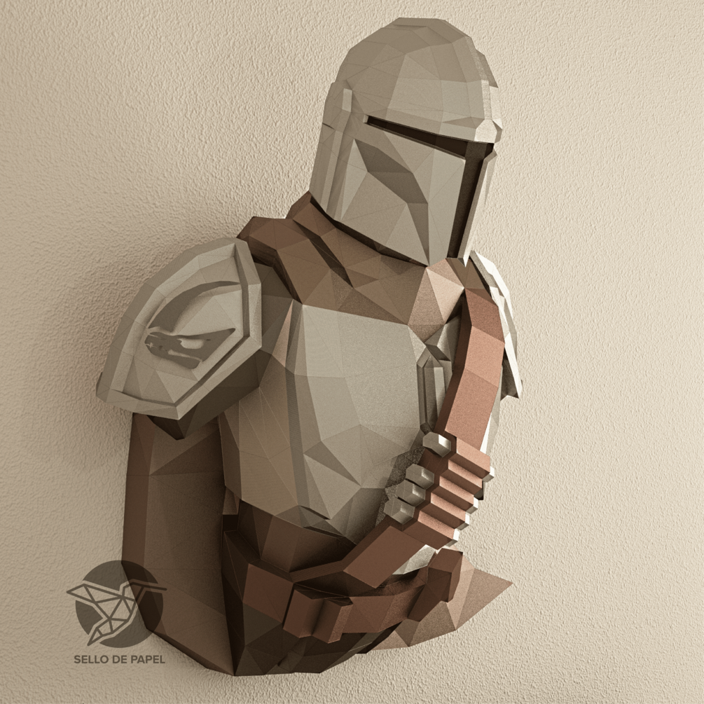 Mandalorian Star Wars Papercraft PDF Plantilla DIY 3d Modelo FanArt ...