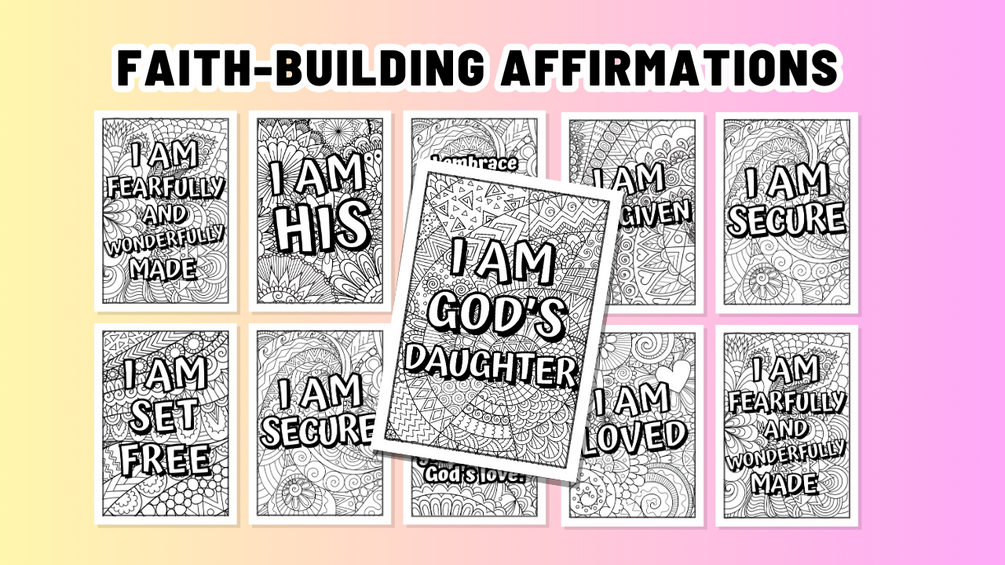 Identity in Christ Coloring Pages | Christian Affirmation Printable