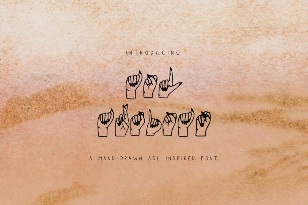 ASL Artisan - An American Sign Language Inspired Hand-Drawn Font