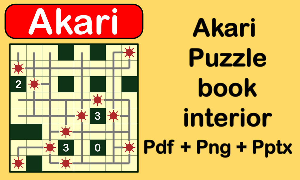 Akari: 300 Light Up Puzzles Printable Pdf, and pptx - Easy, Medium and ...
