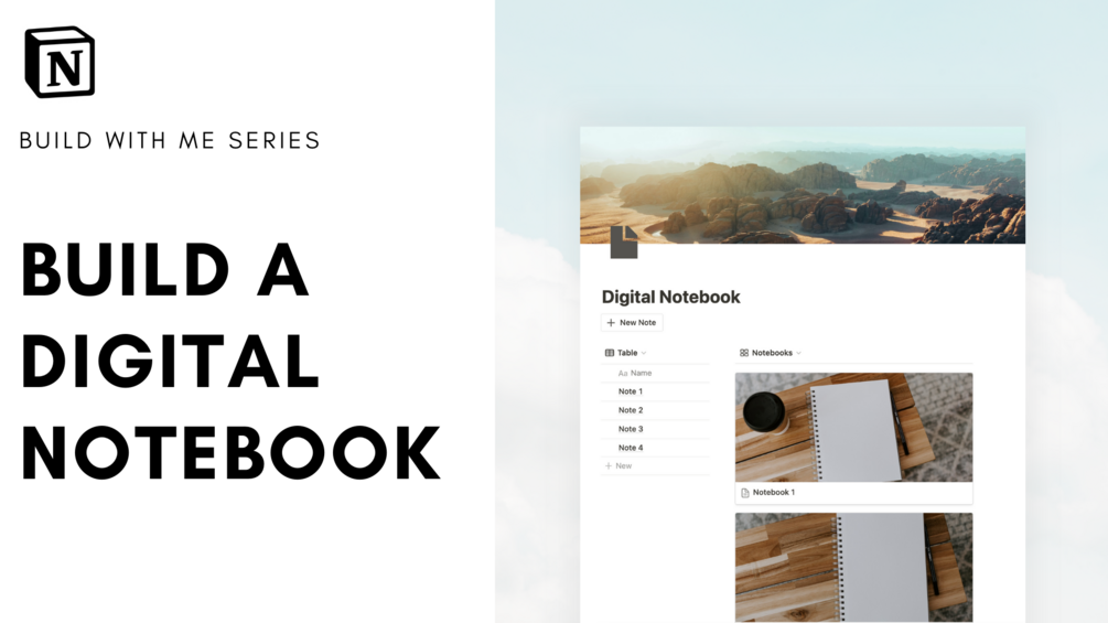 Build With Me: Digital Notebook Notion Template