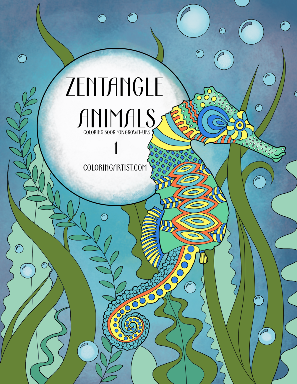 Zentangle Animals Coloring Book for Grown-Ups 1