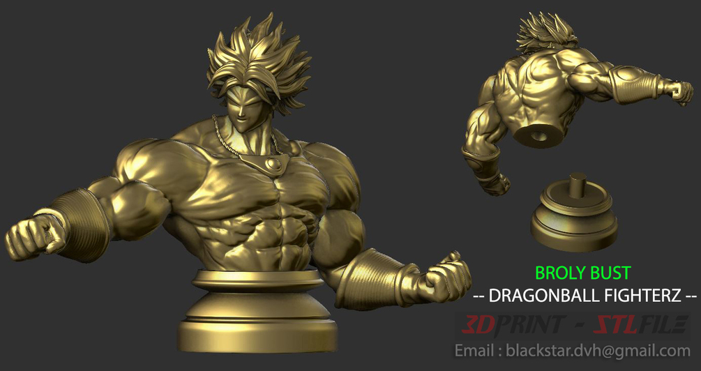 Broly Bust - Dragonball FighterZ 3D print model