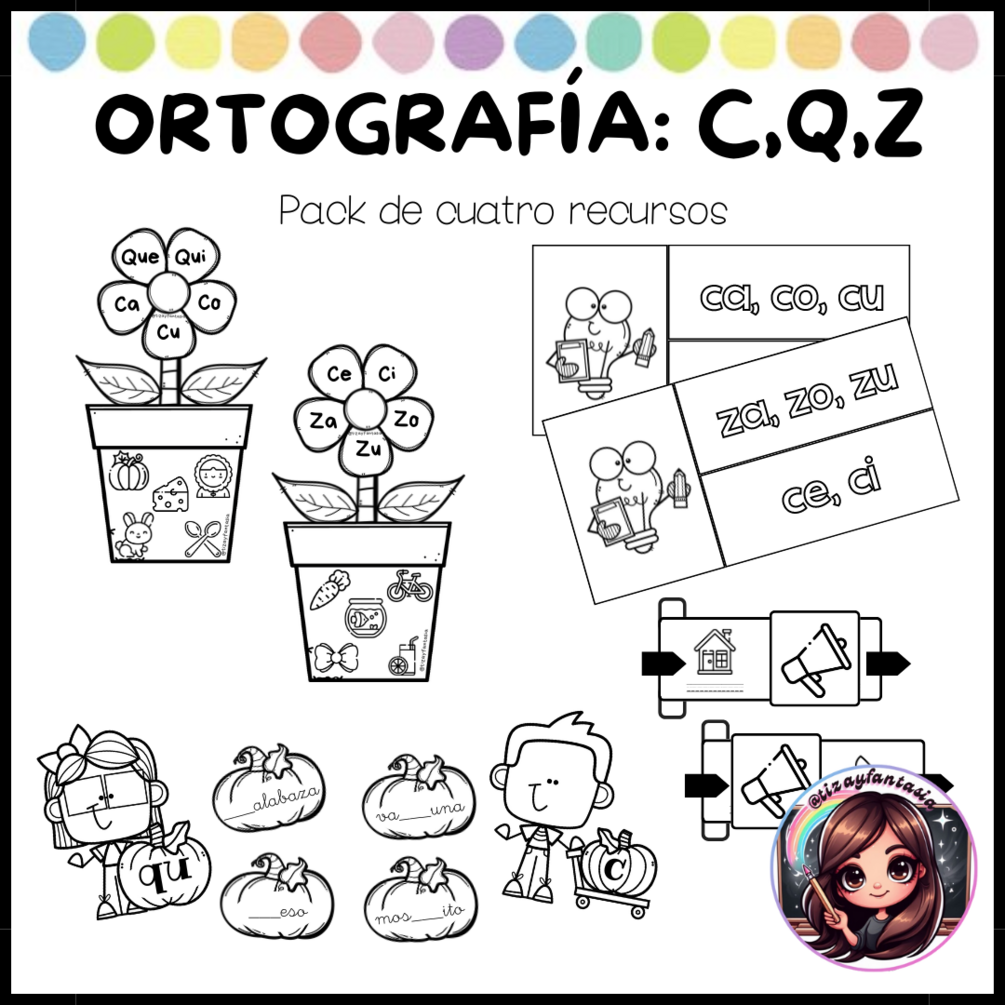 Pack ortografía C,Q, Z