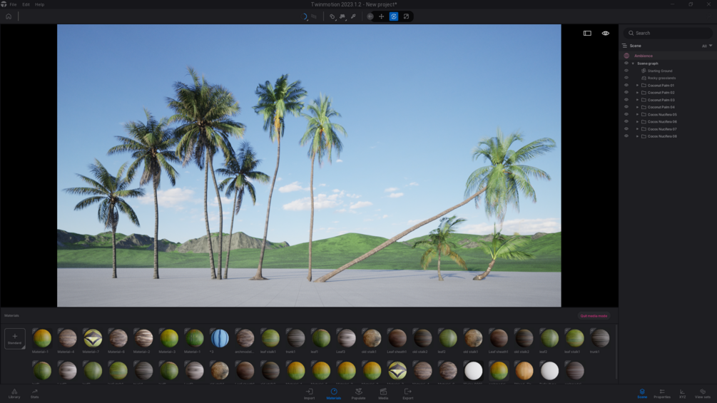 3D Model Cocos Tree Collection ( Only For Twinmotion).