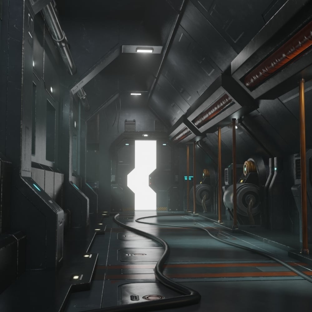 Sci Fi Corridor Scene PBR