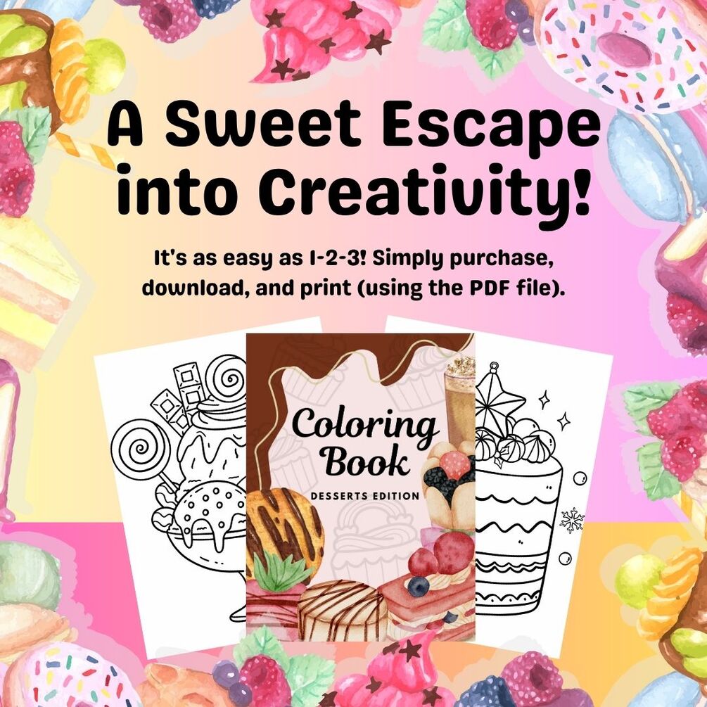 Coloring Book Desserts Edition