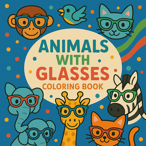 Vehicles with Glasses Coloring Book