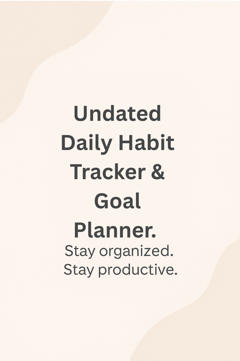 Undated 31-Day Daily Habit Tracker With Goal & Reward (Printable PDF)