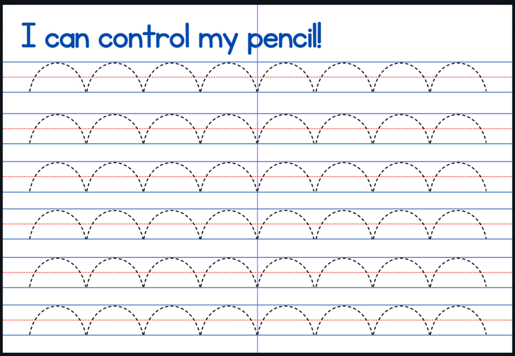 Pen Control Tracing Workbook - Tracing Lines