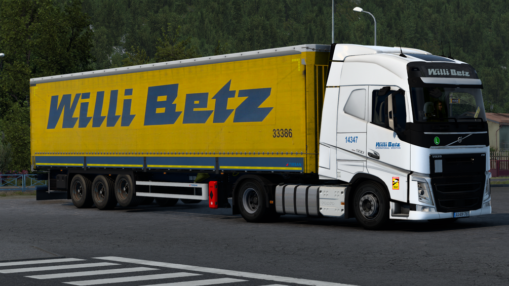 Willi Betz skin combo for Volvo fh 2012 and Tirsan trailer dlc. ETS2