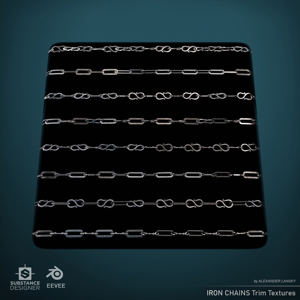 Elegant Iron Chains Trim Materials