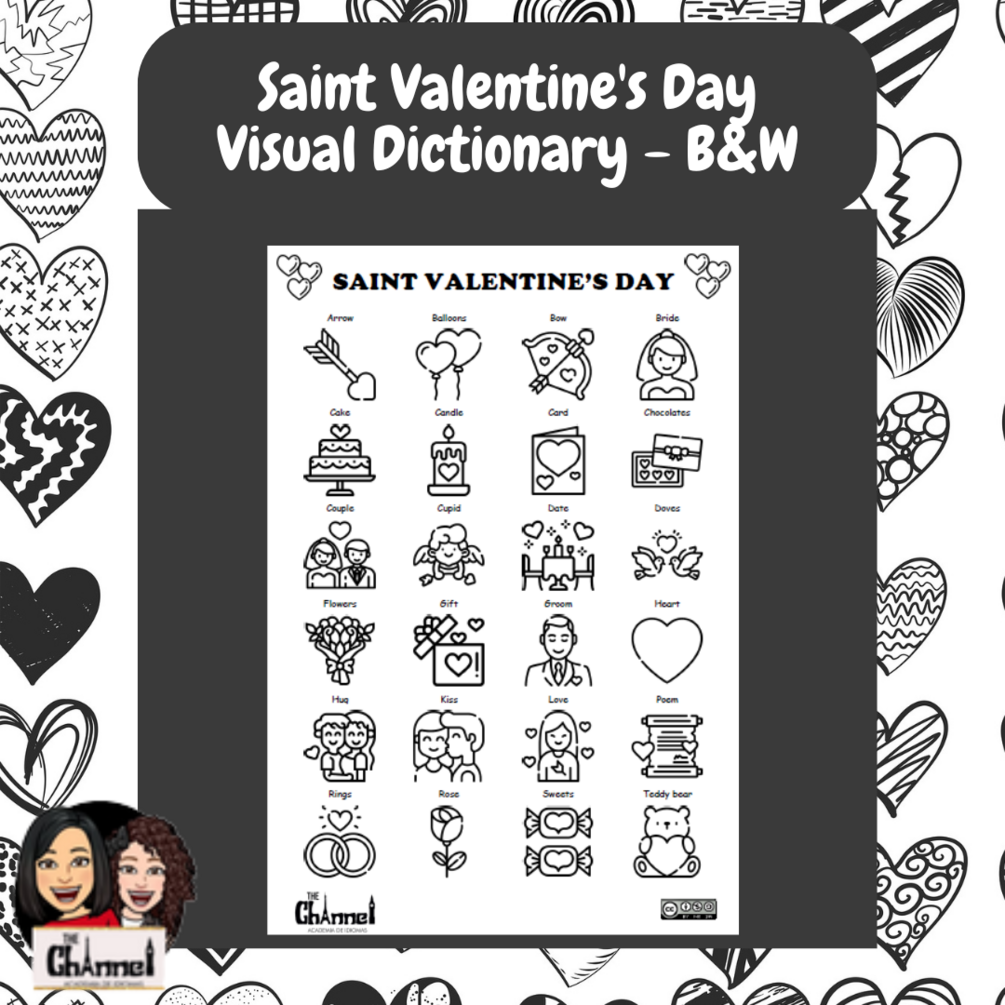 Saint Valentine's Day - Visual Dictionary B&W