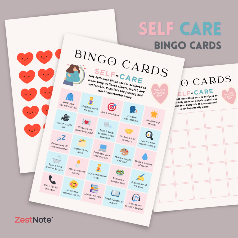Self Care - Bingo Cards