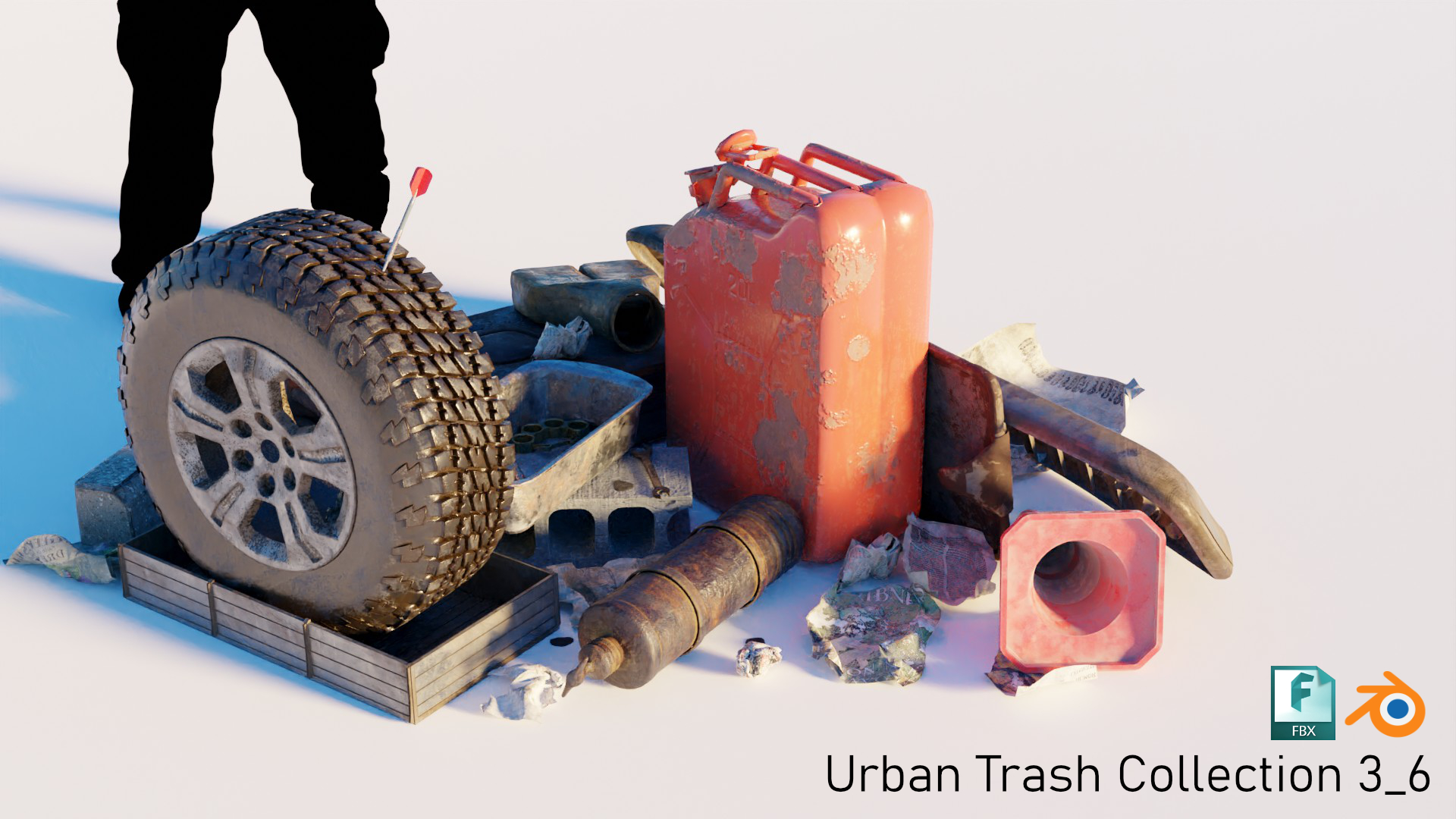 Urban Industrial Trash Collections 3 - 3d Assets