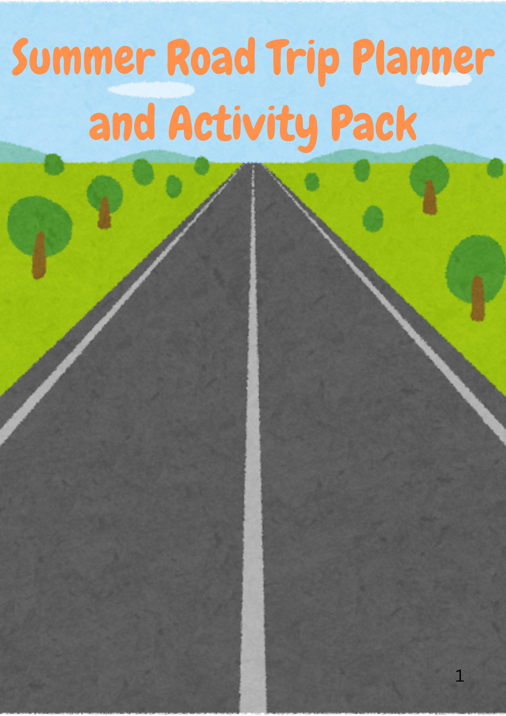 Summer Road Trip Planner and Activity Pack
