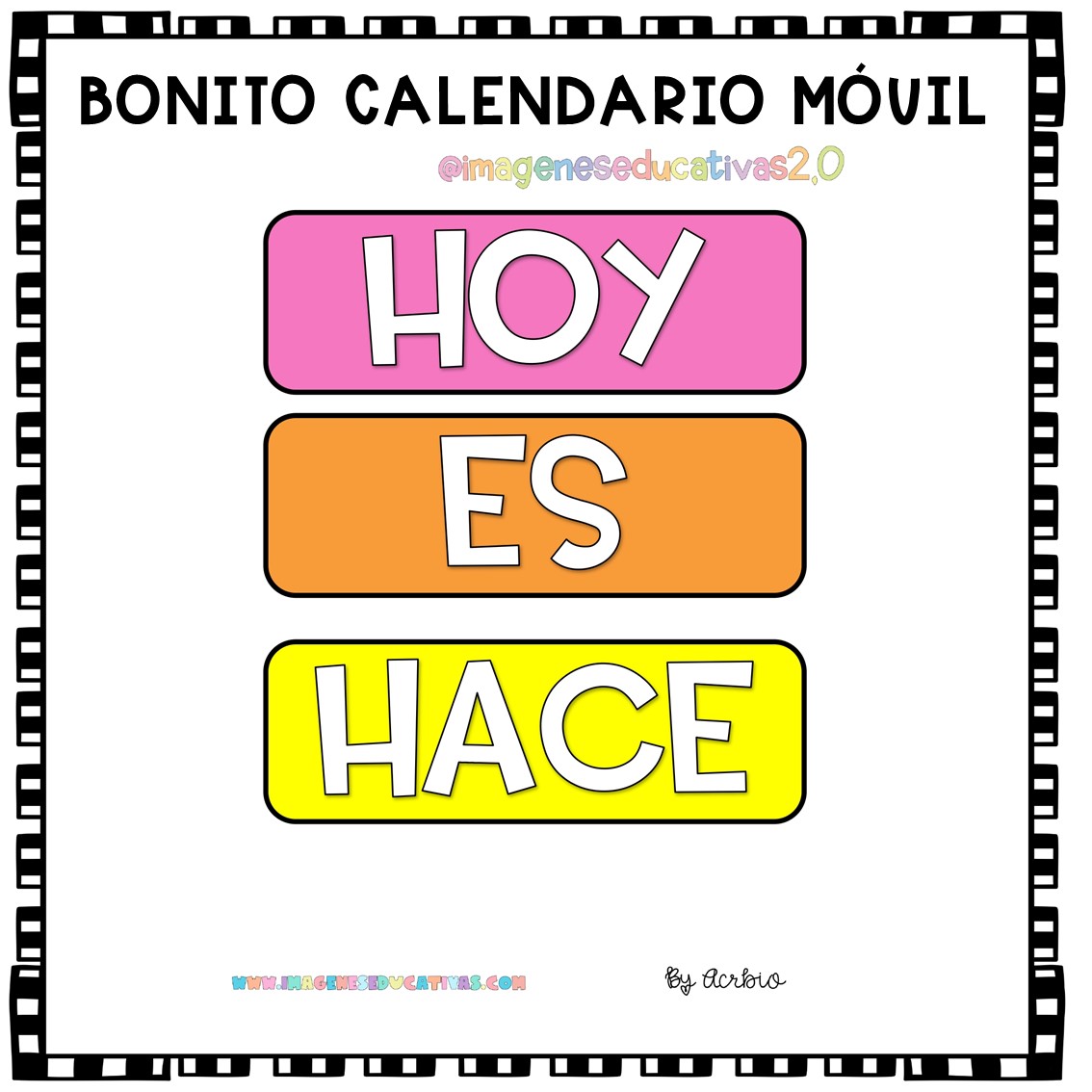 FANTÁSTICO CALENDARIO MOVIL PARA DECORAR TU CLASE - TIENDA ORIENTACIÓN ...