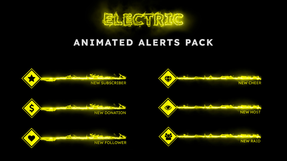 ELECTRIC Animated Alert Pack - Yellow
