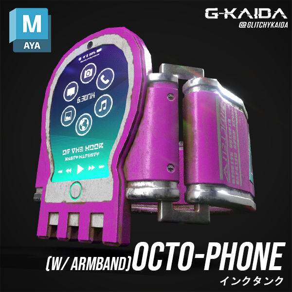 【3D Model】Splatoon - Octoling Phone - スプラトゥーン - ヒ / オクトリング・フォーン