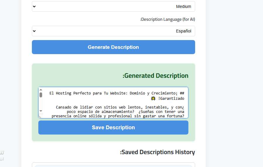 AI Product Description Generator (Python Flask + Google Gemini AI)
