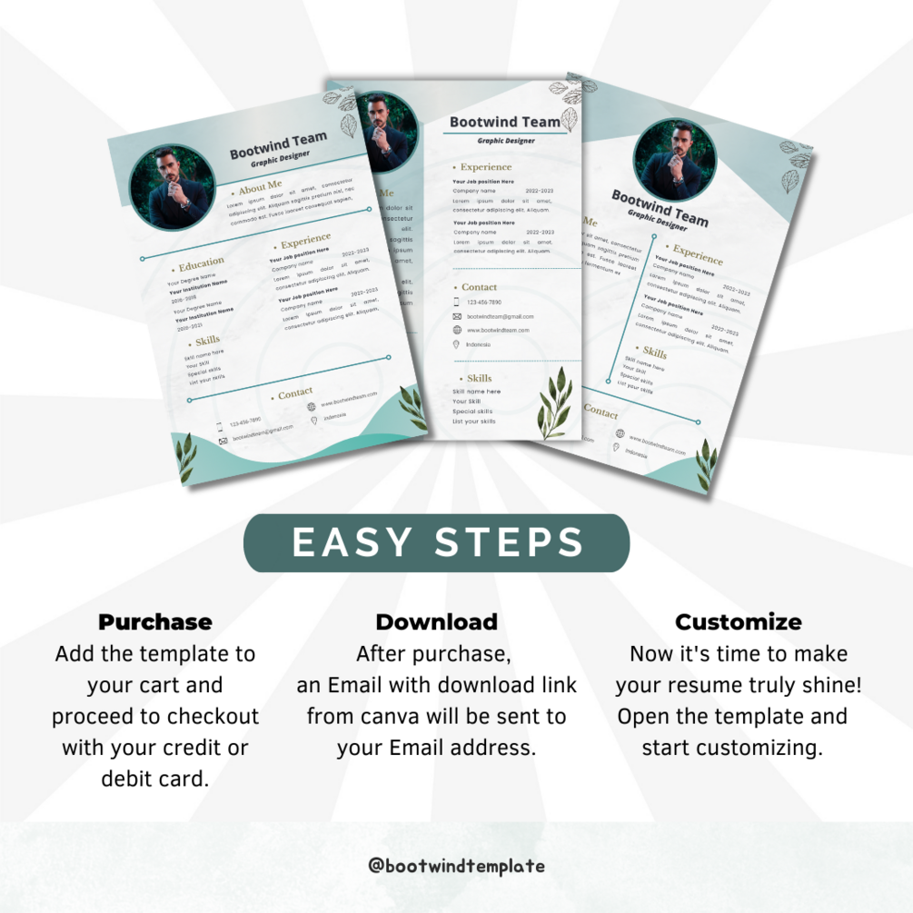 Template CV Blue Light Nature