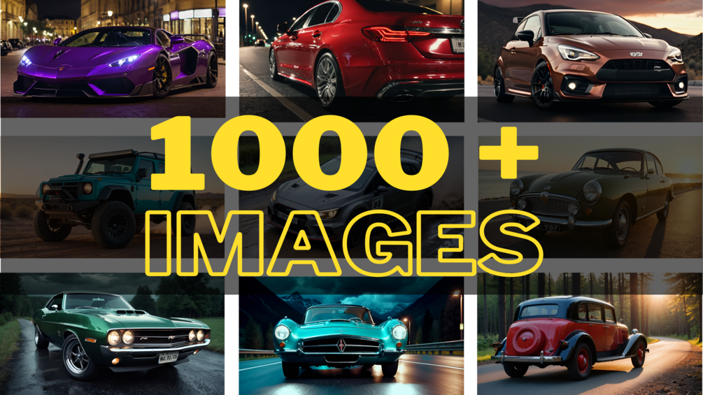 Rev Up Your Designs: 1000+ AI-Generated Car Images in 2.5K | 9 Classic ...