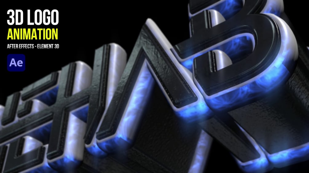 3D Glowing Logo Animation