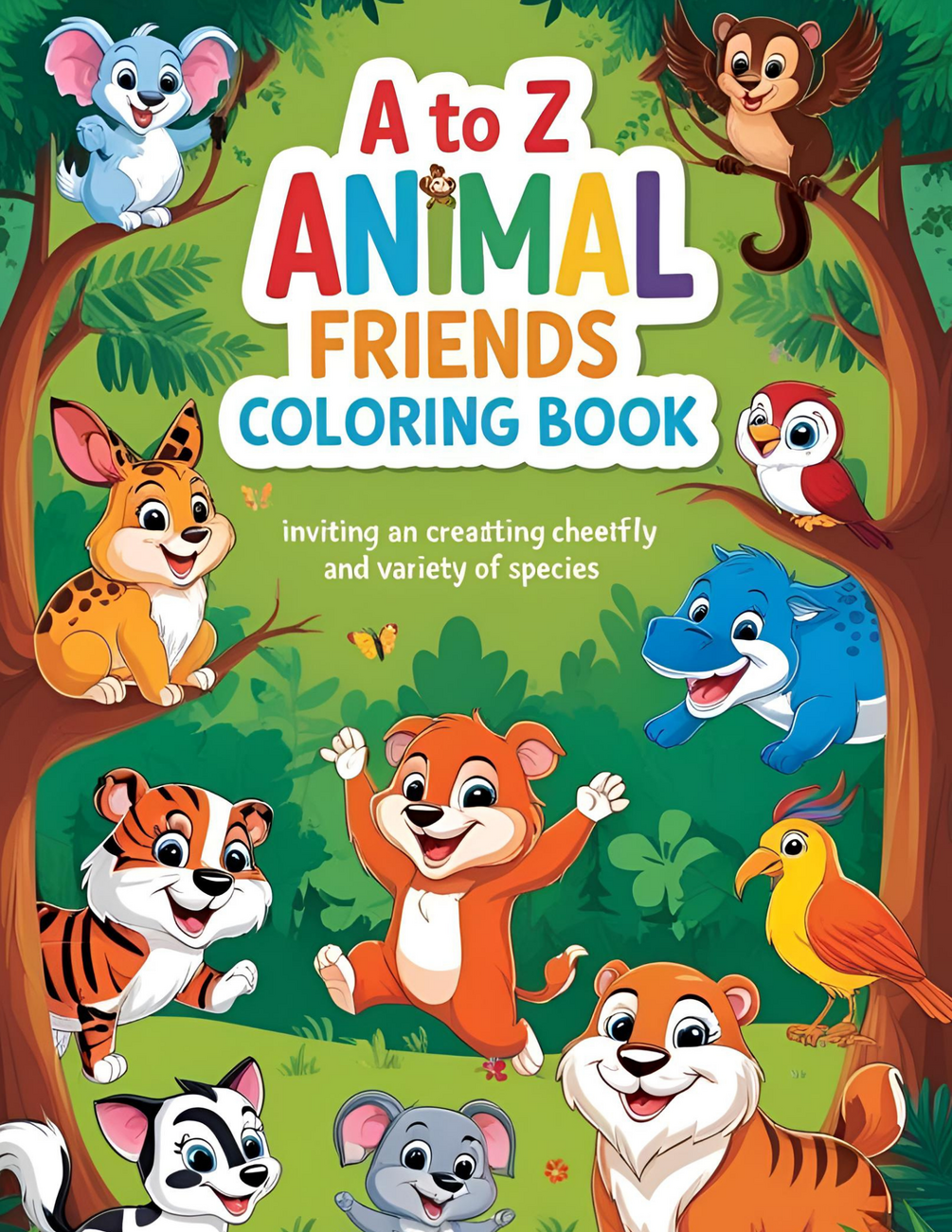 Coloring book A TO Z Animals