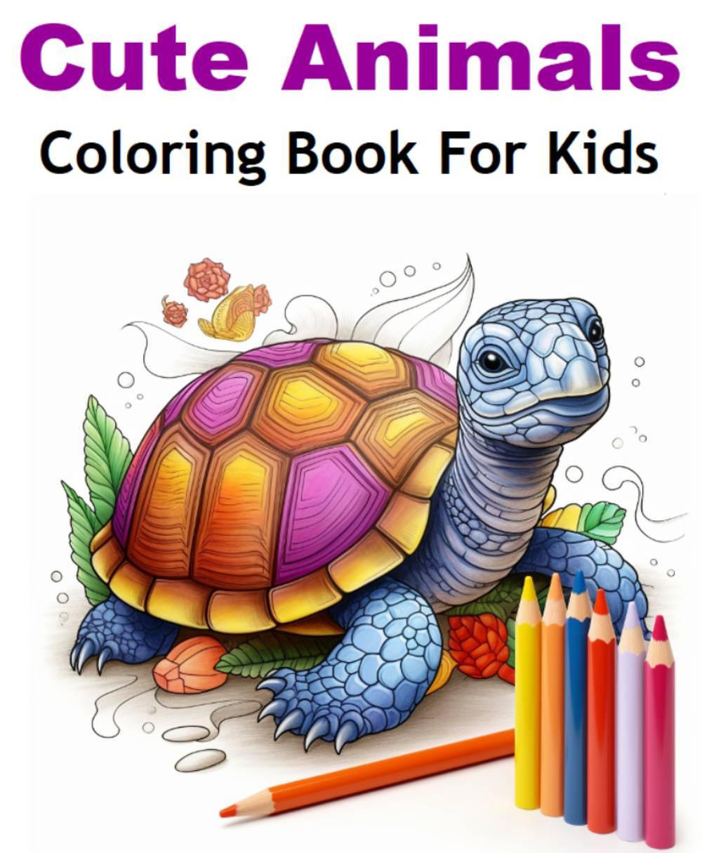 Printable Coloring eBook for Kids (Cute Animals). 28 Pages of Fun And Easy Coloring Pages in ...