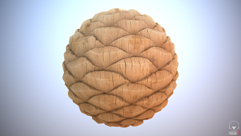 Palm Tree Trunk Material - Substance Designer