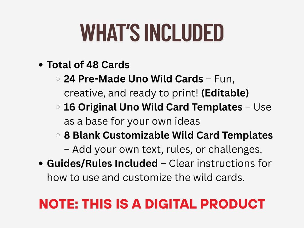 Editable Uno Wild Cards | Customizable Printable Uno Game Templates ...