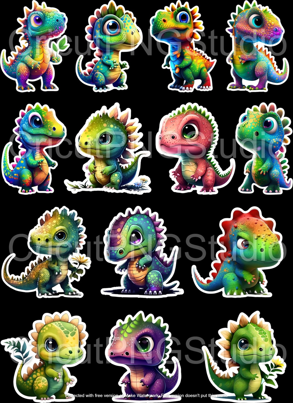 Dinosaur T-Rex PNG file for Sticker Making 2