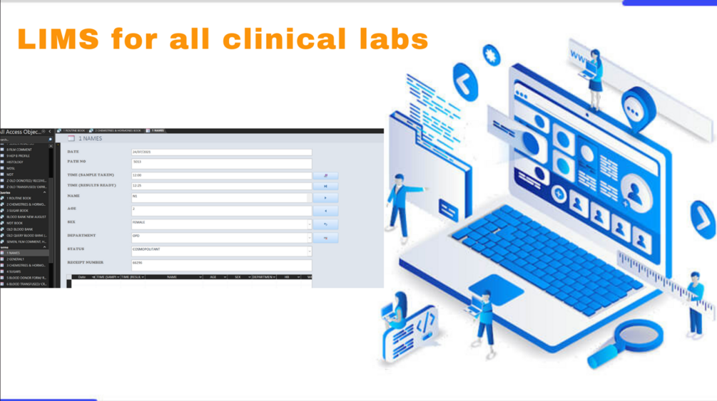 Laboratory Information Management System (LIMS)for all clinical ...