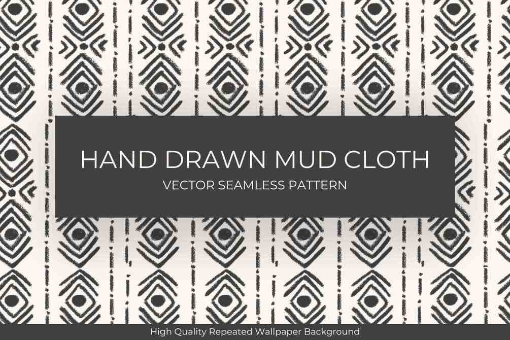 Hand Drawn Mud Cloth Pattern