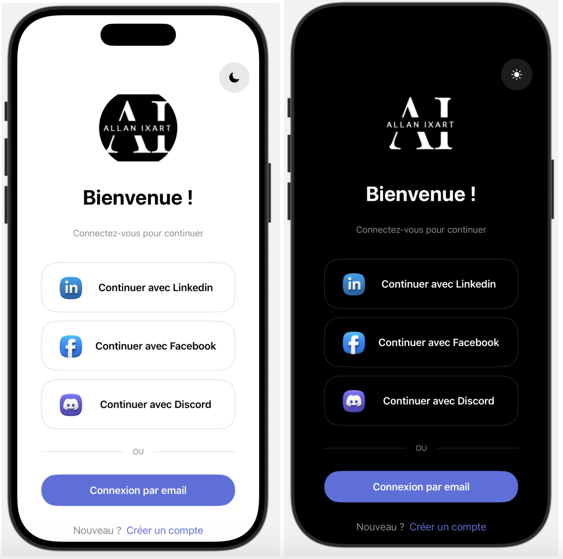 🎨 Interface de Connexion iOS avec Identité Visuelle/iOS Login Interface ...