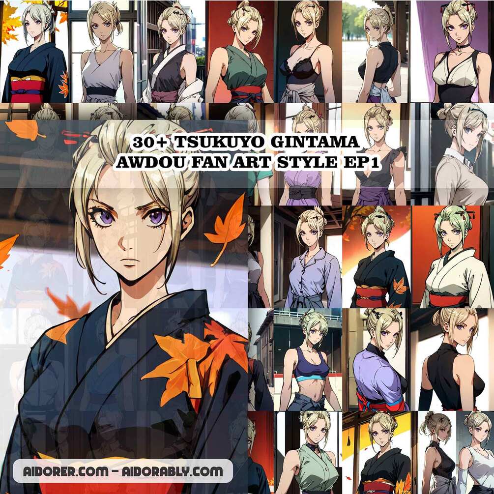 30+ TSUKUYO GINTAMA AWDOU FAN ART STYLE EP1