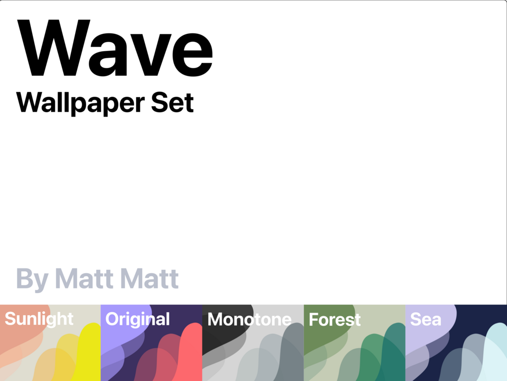 Wave wall paper set
