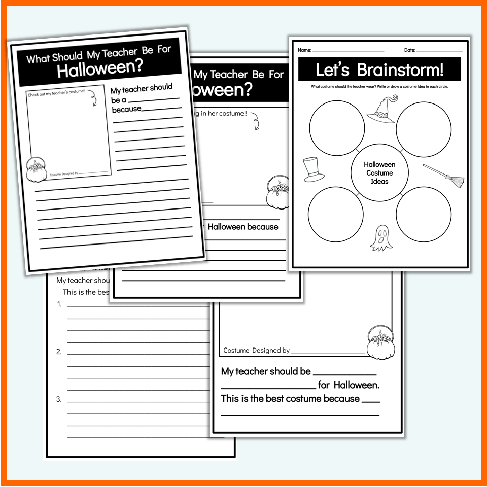 What Should My Teacher Be For Halloween Writing Activity Pack