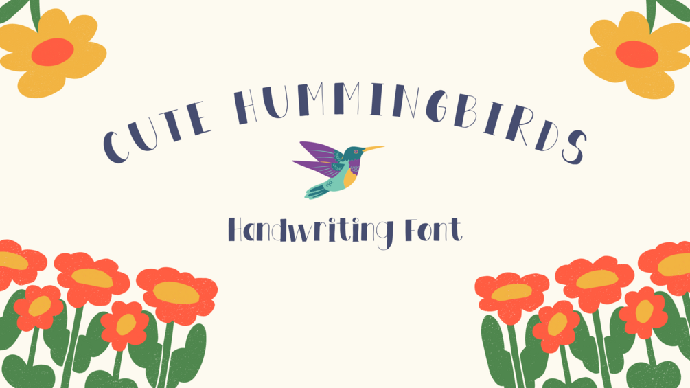 Cute Hummingbirds-Handwriting font