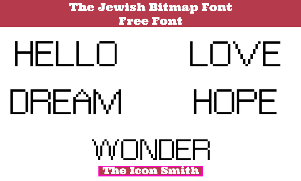 Free The Jewish Bitmap Font F13580