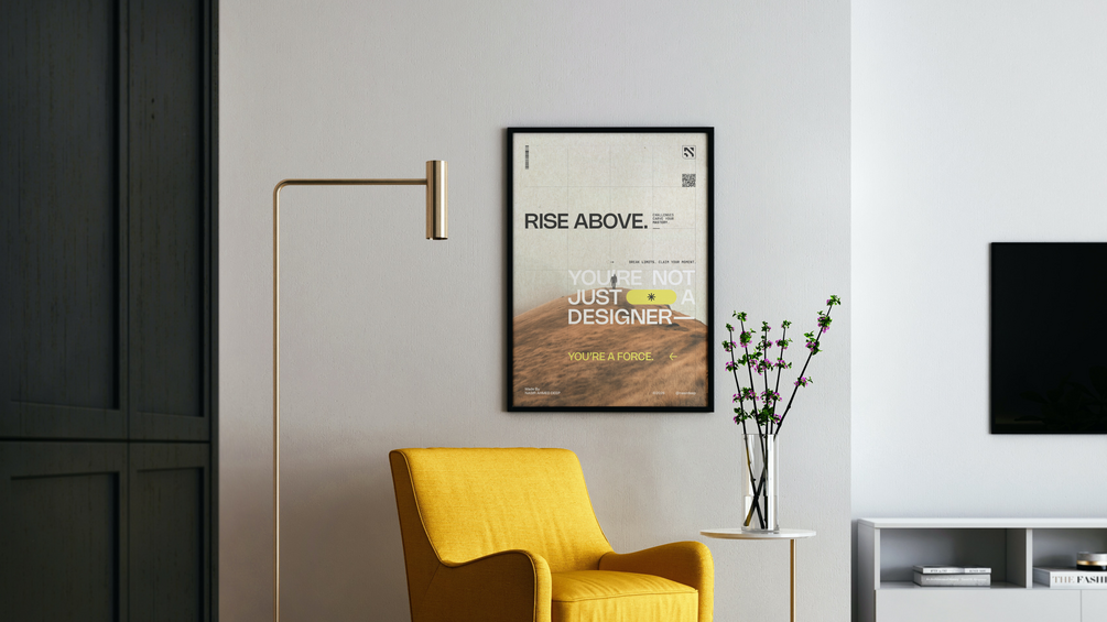 RISE ABOVE — A3 Motivational Poster