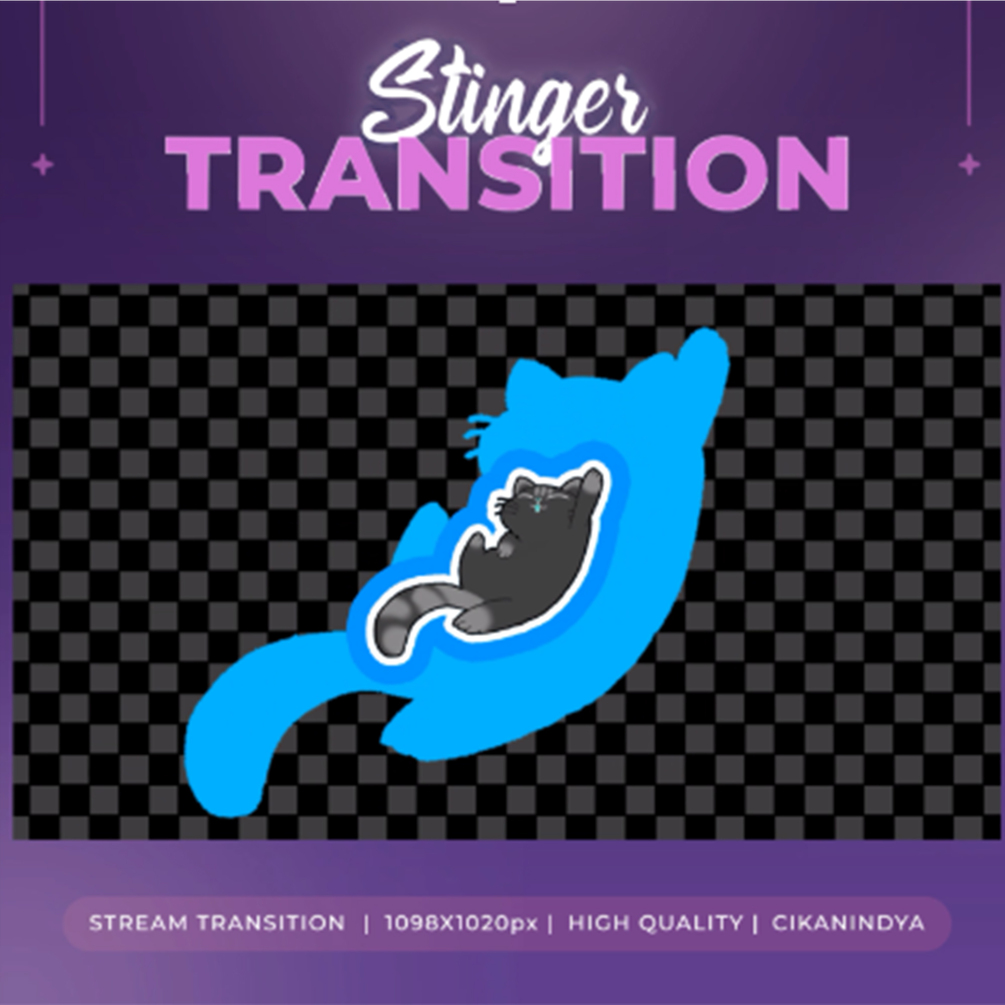 Animated Stinger Transition Dream Cat | Whimsical & Stylish Overlay for ...