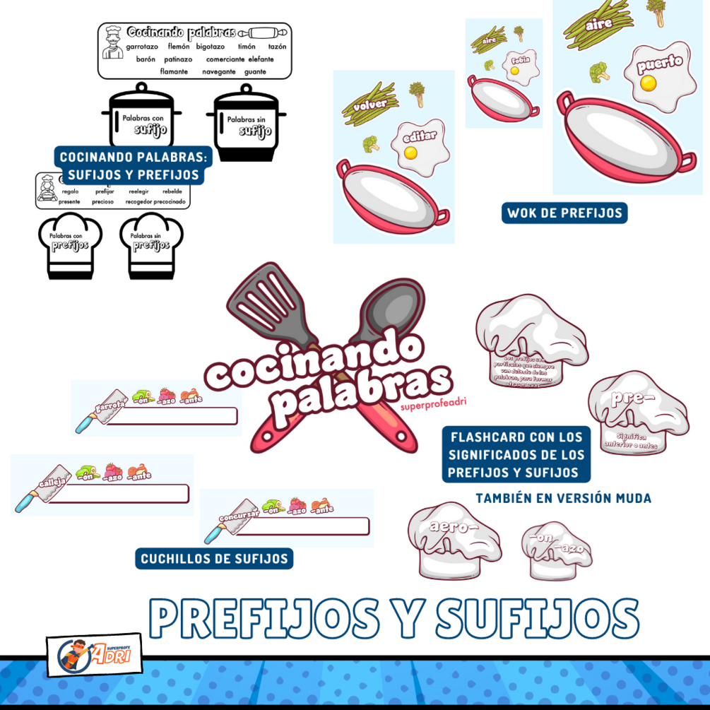 pack cocinando palabras