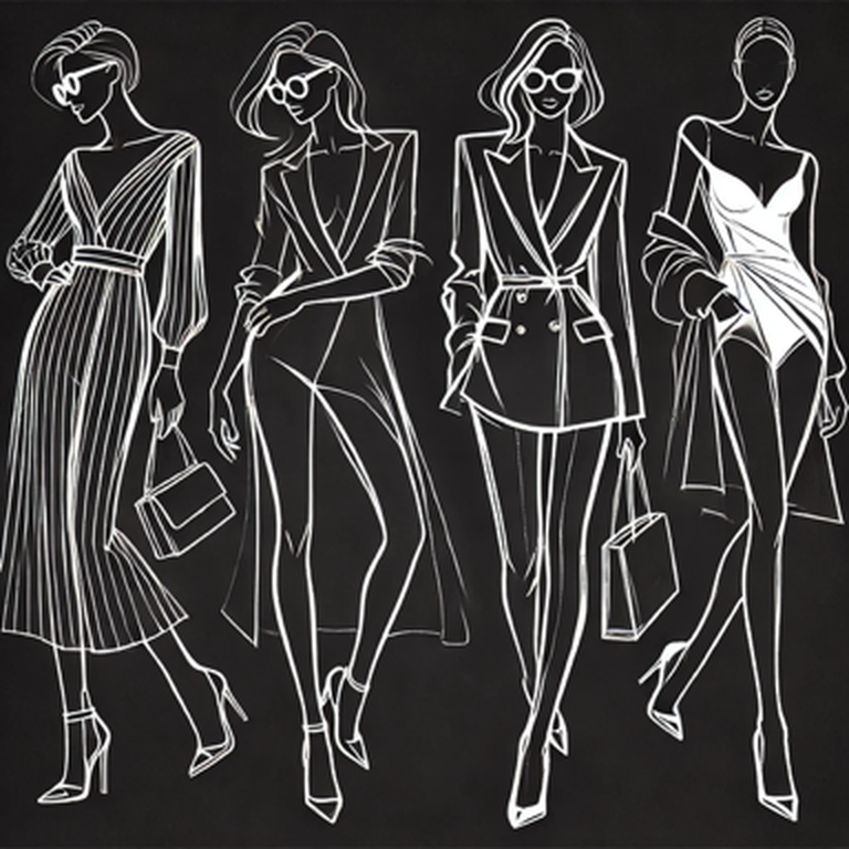 Full Collection of Lux Line Art Sketch Silhouettes 15 images 80+ designs