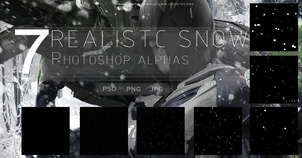 4K Realistic Snow Alpha Pack PS