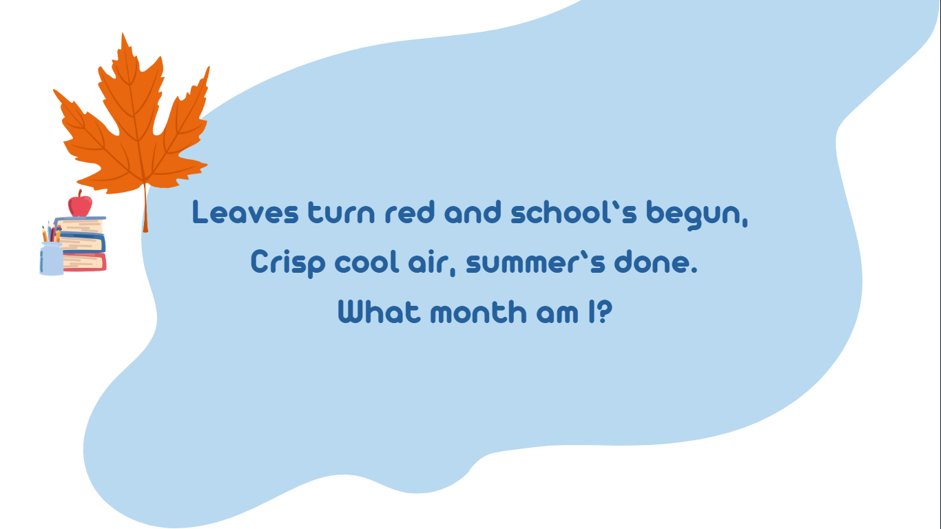 Months Riddles for kids and teens A1